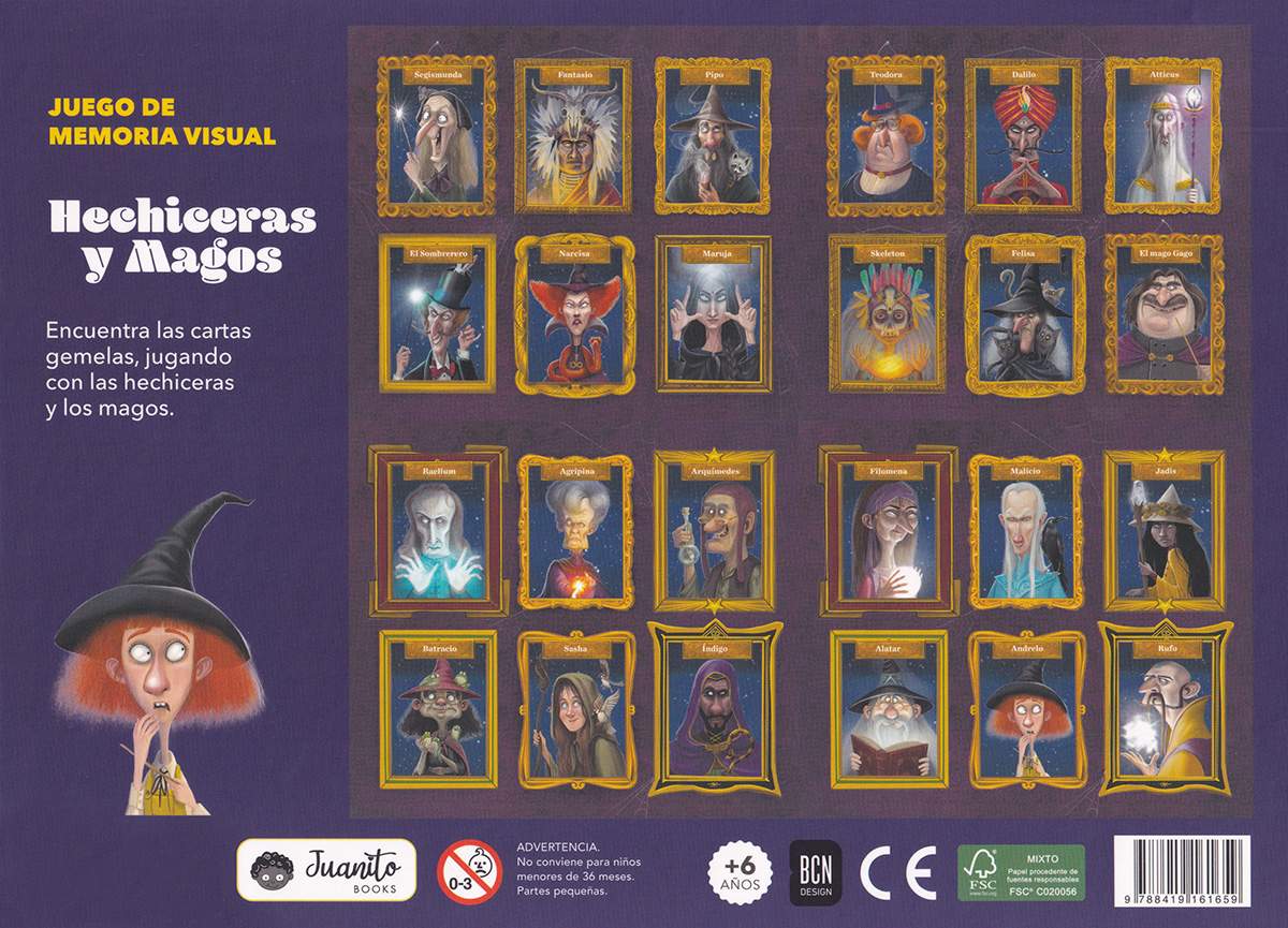 Juego de Memoria Visual: Hechiceras y Magos - Libros MX