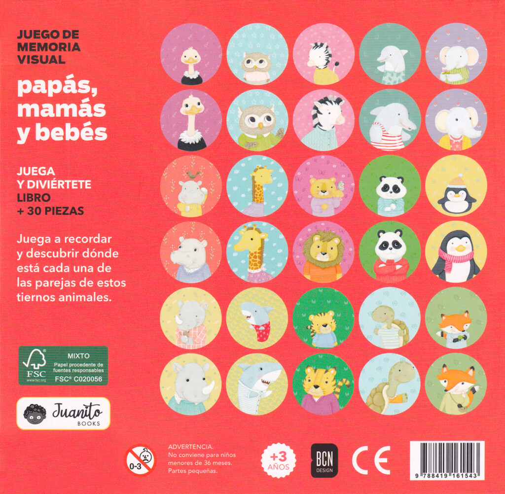 Juego de Memoria Visual Papás, Mamás y Bebés - Libros MX